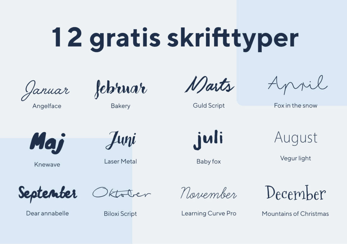 Gratis skrifttyper - Find forskellige font og design